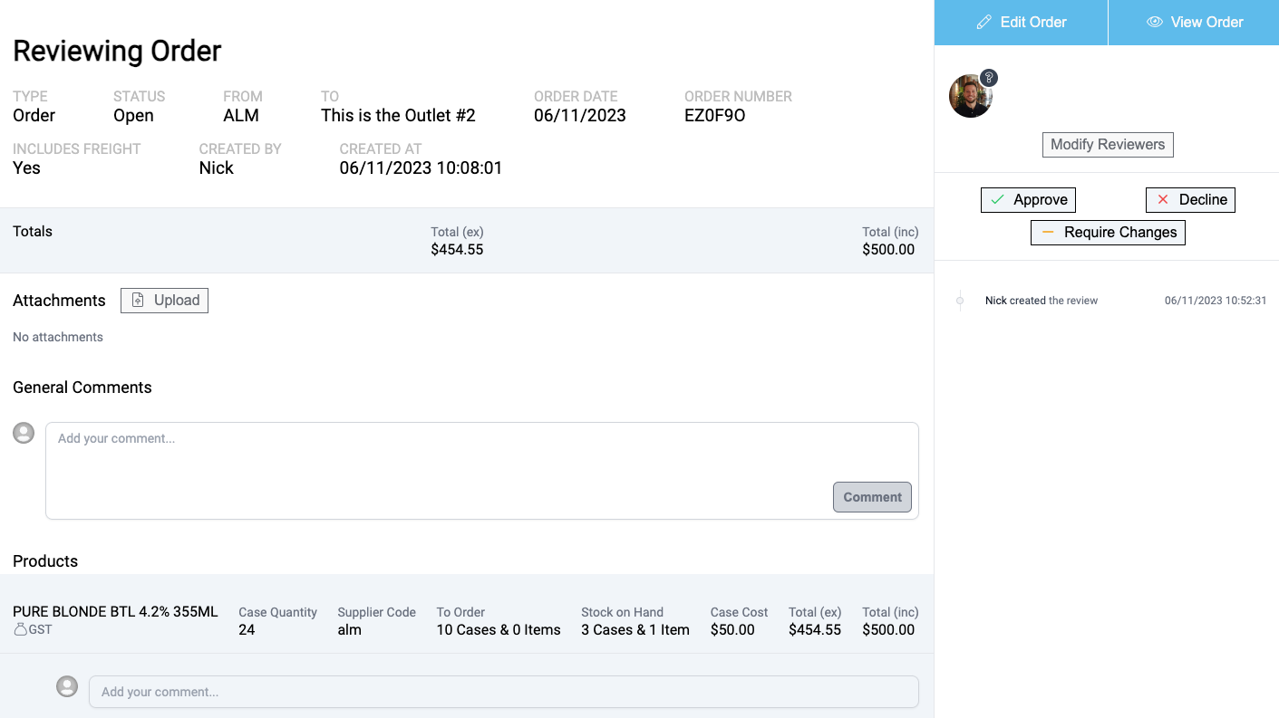Review & Approval Process for Orders & Invoices – Shopfront
