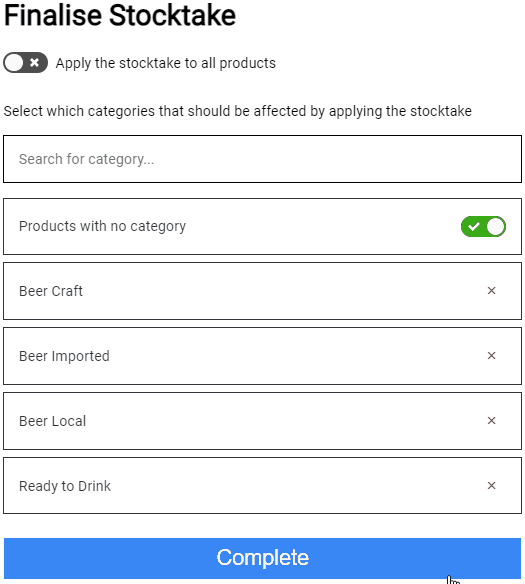 Advanced Stocktake – Shopfront